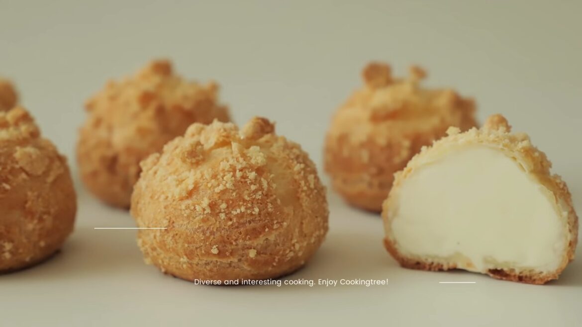 Crumble Cream puff (Choux) Recipe
