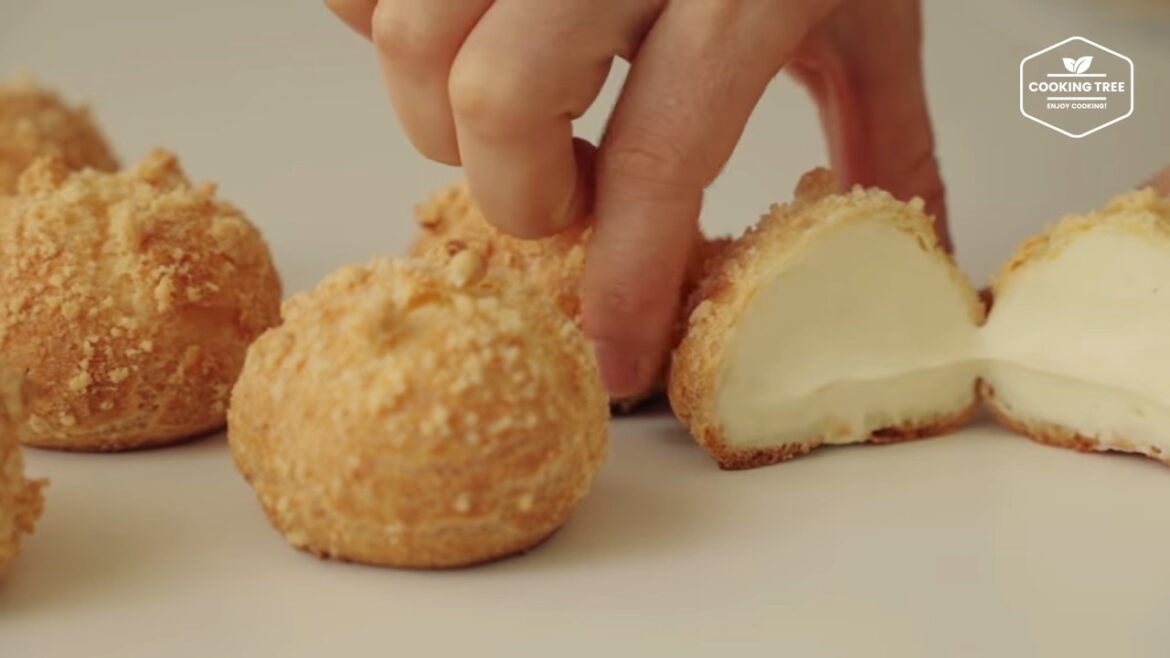Crumble Cream puff (Choux) Recipe