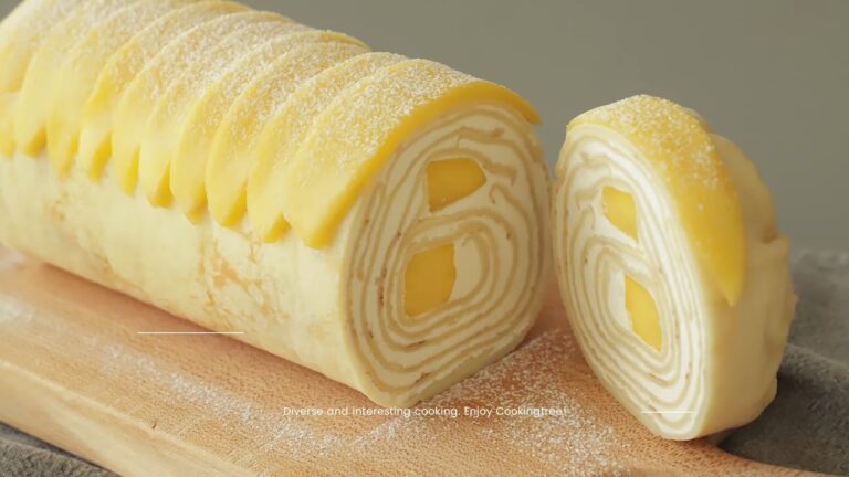Mango Crepe Roll Cake Recipe