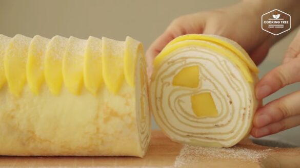 Mango Crepe Roll Cake Recipe