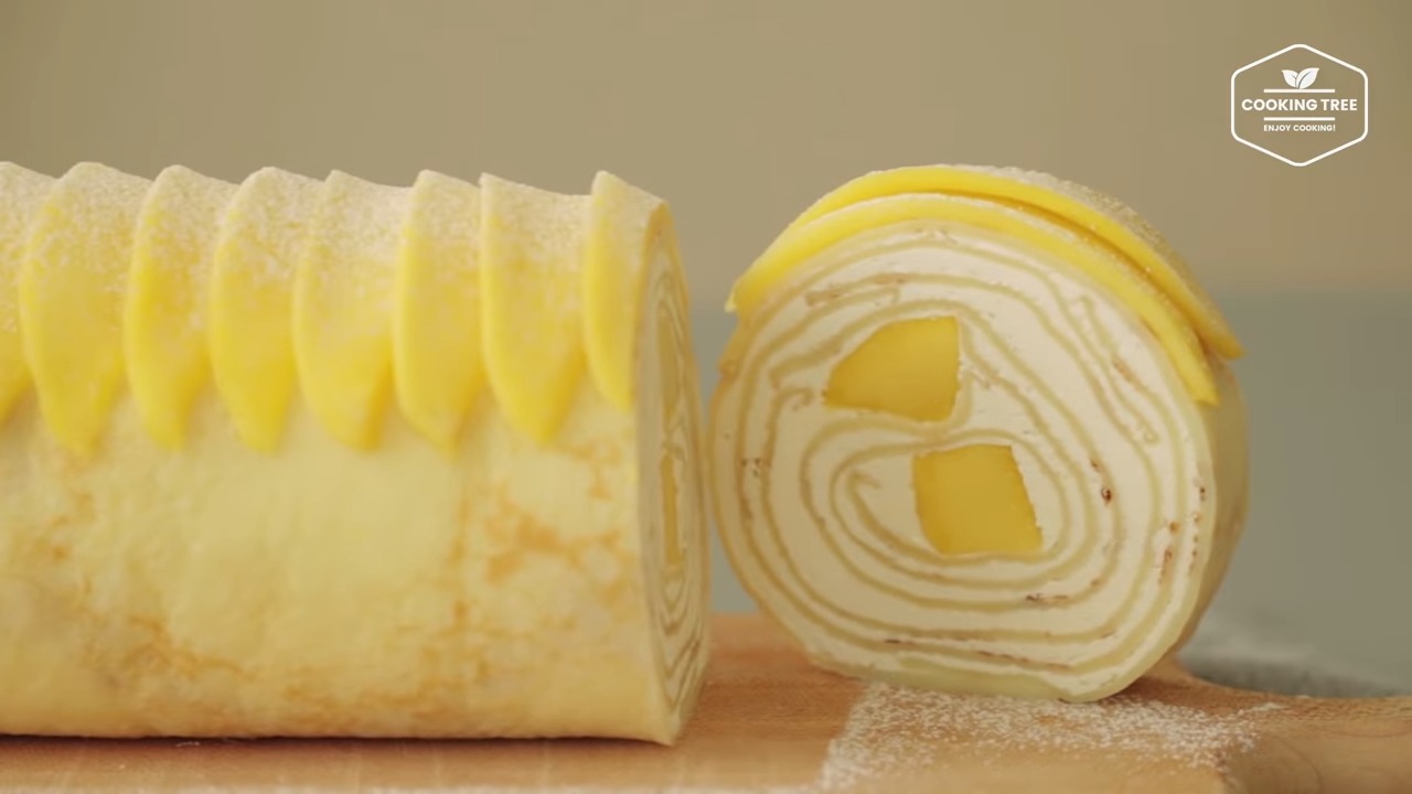 Mango Crepe Roll Cake Recipe
