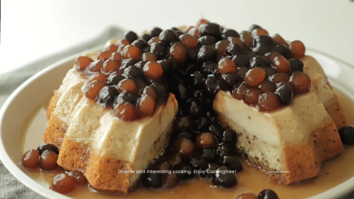 Bubble Milk Tea Flan Cake Custard Pudding Cake