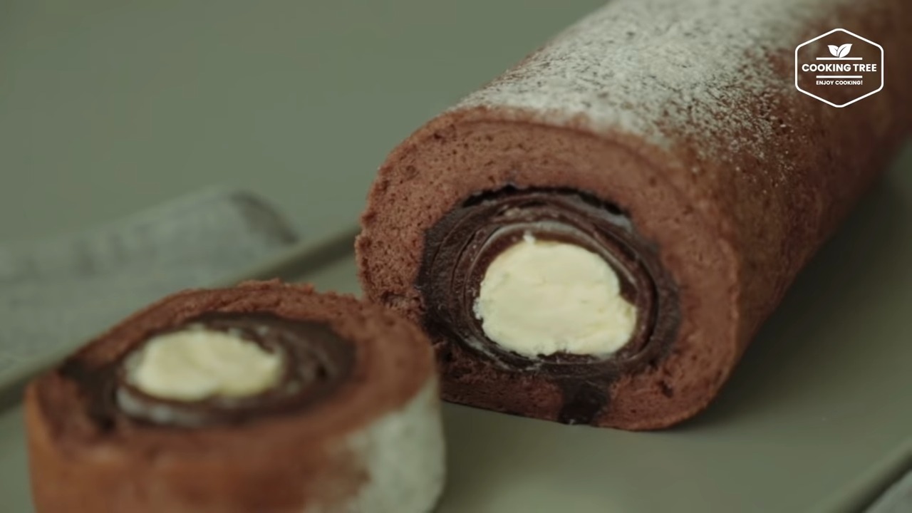 Cream cheese Chocolate Rice cake Roll Cake