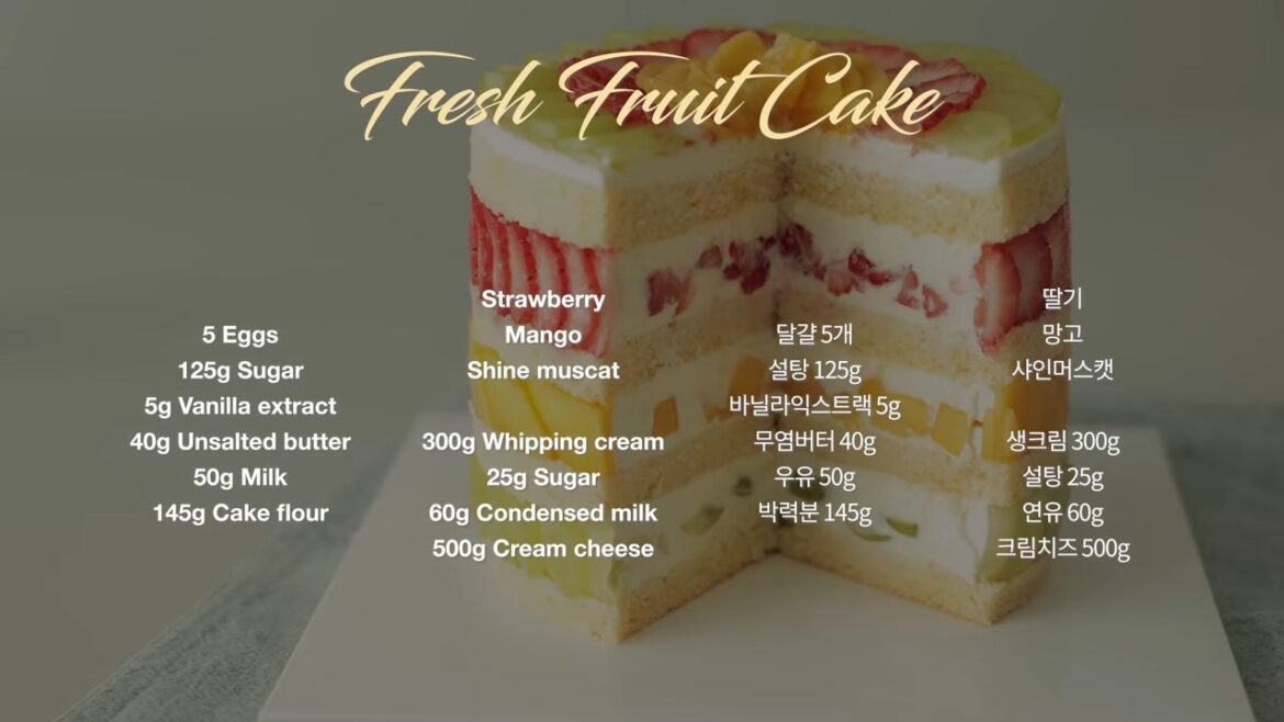 Fresh Fruit Cake Recipe