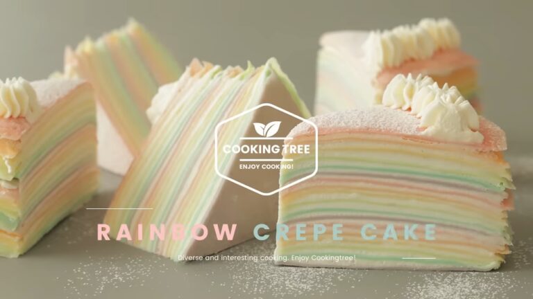 Pastel Rainbow Crepe Cake Recipe