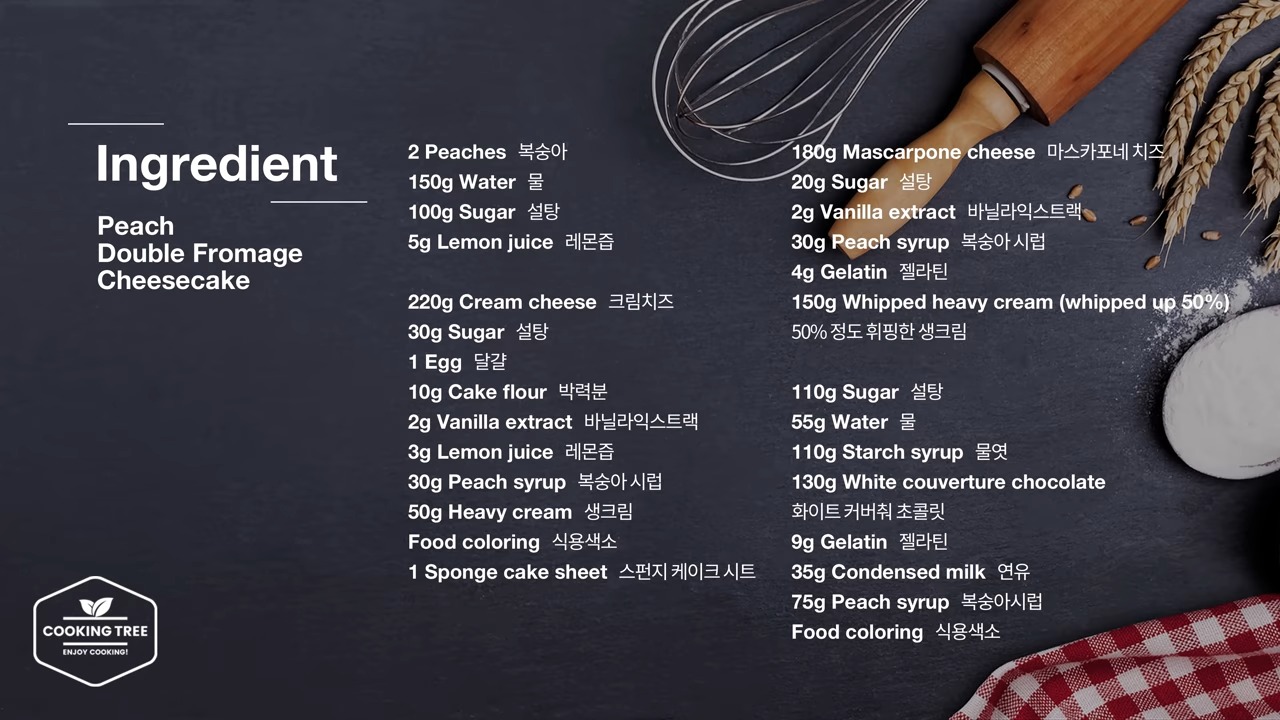 Peach Double Fromage Cheesecake Recipe