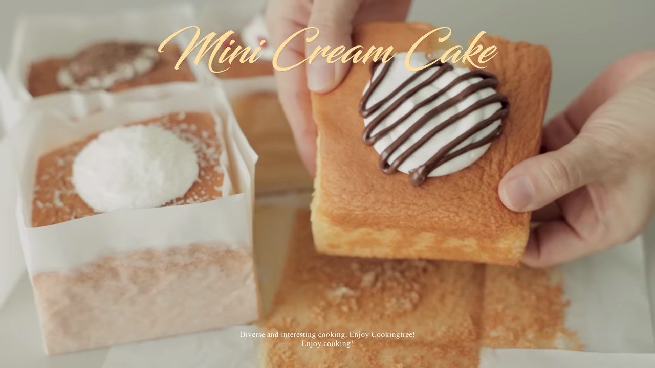 Mini Cake filled with Cream Recipe