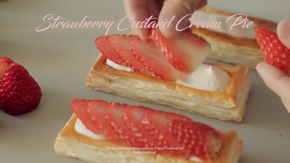 Strawberry Custard Cream Pie