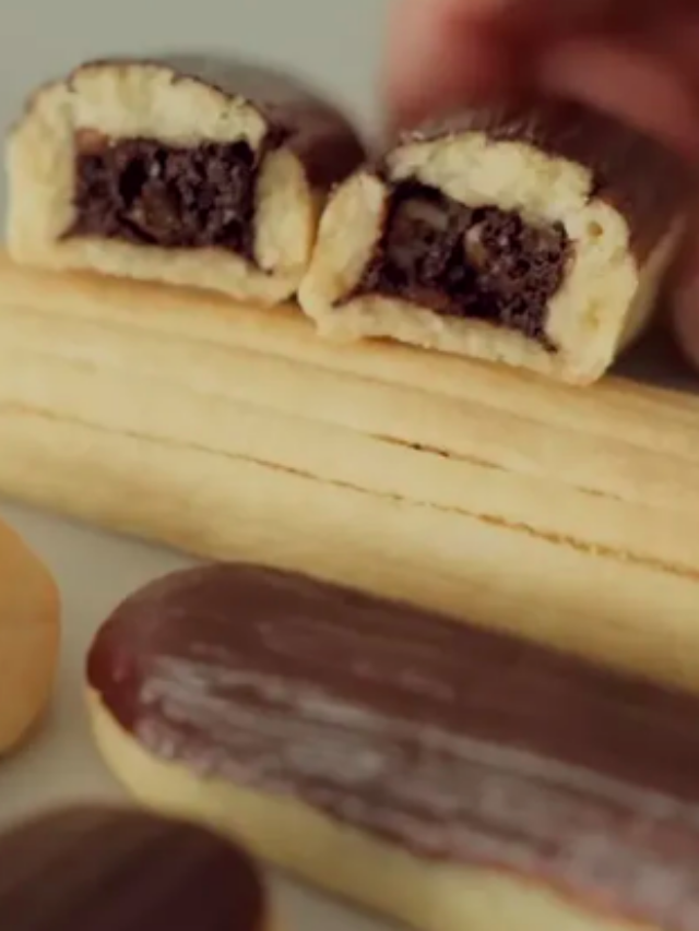 Eclair Shaped Chocolate Cookies Recipe - Cooking Tree
