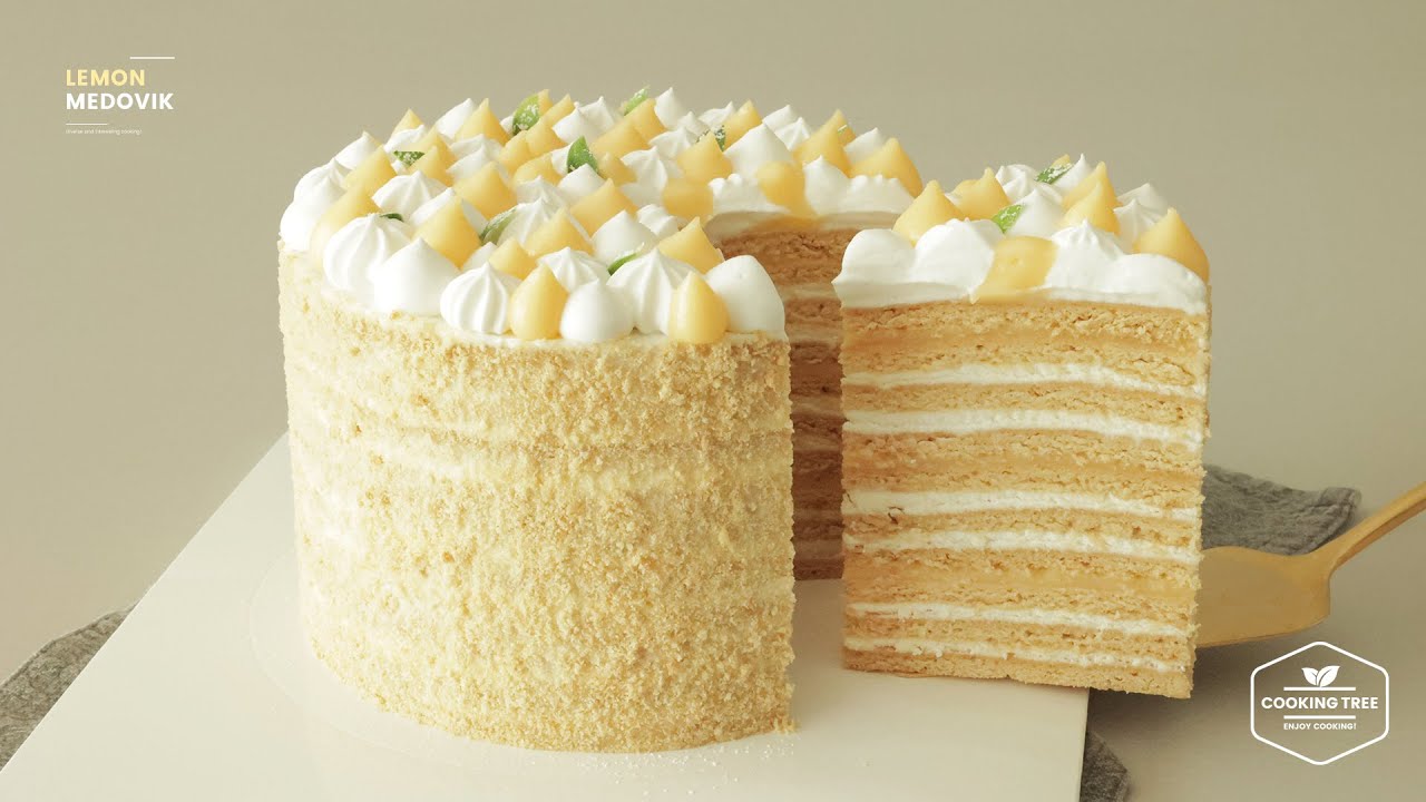 Lemon Medovik, Russian Honey Cake Recipe