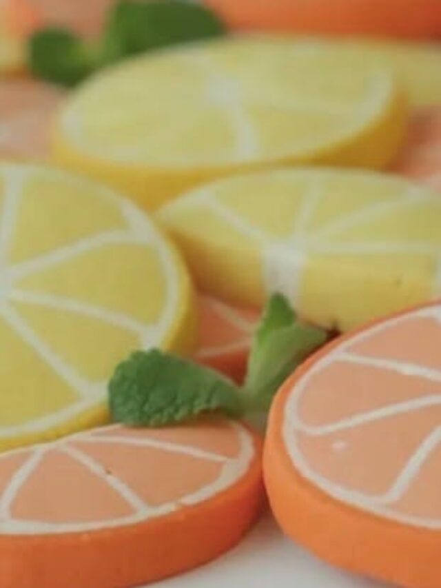 Orange & Lemon Shaped Cookies - Cooking Tree