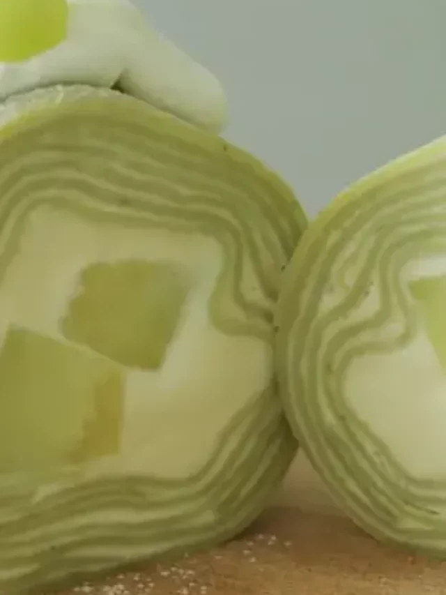 Melon Crepe Roll Cake Recipe | Cooking Tree